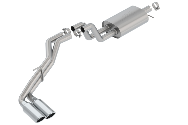 Borla XL/XLT/Lariat 2.3L 2/4WD WB S-Type Catback Exhaust w/ Dual Chrome ...