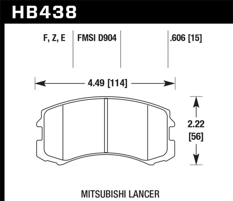 Hawk HPS Street Brake Pads FOR 2002-07 Mitsubishi Lancer | eBay